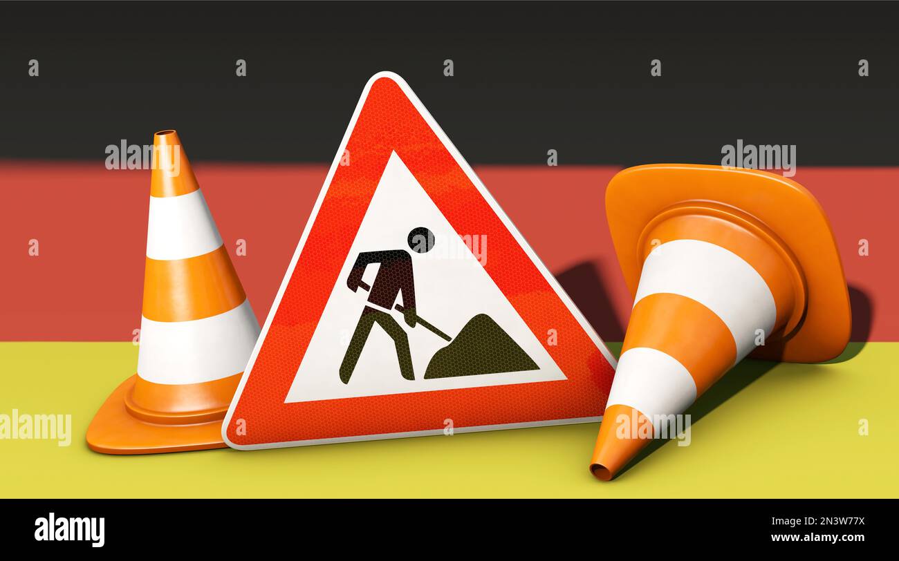 Symbolic image on the subject of construction site Germany Stock Photo ...