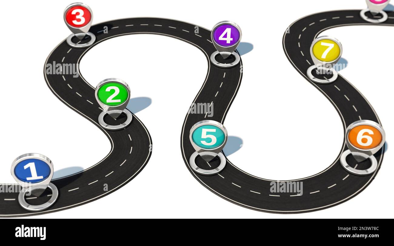 Symbolic image on the subject of interim goals Stock Photo - Alamy