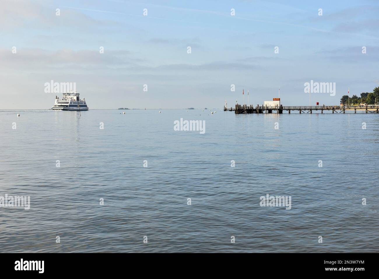 Water surface on the beach of Wyk auf Foehr, North Frisian Island ...