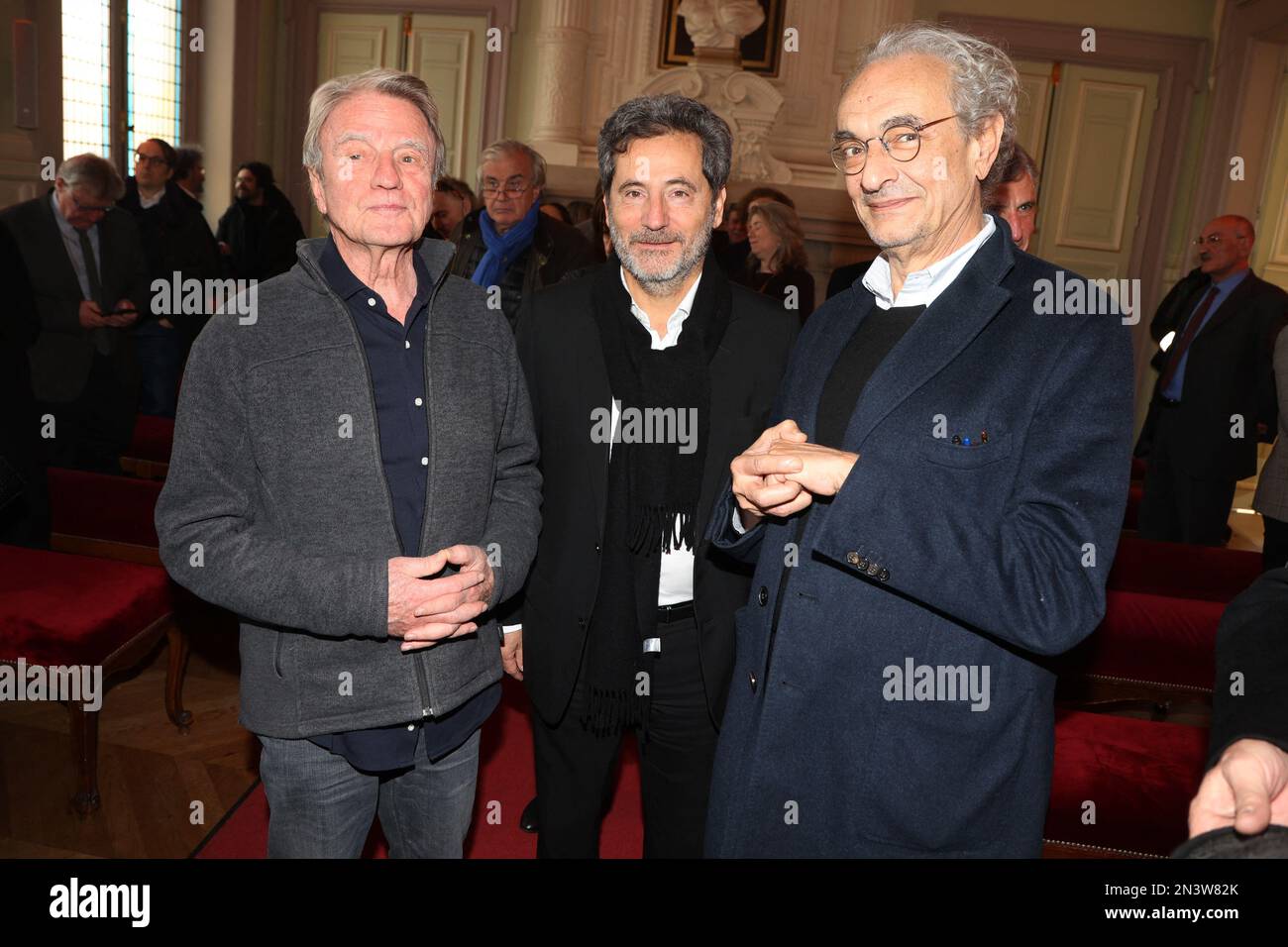 Bernard Kouchner, Eric Ghebali and Georges-Marc Benamou attend the ...