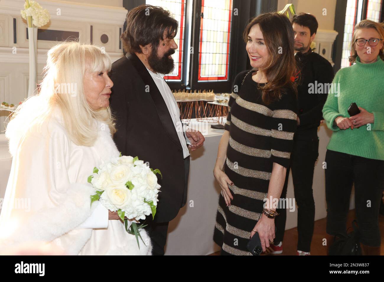 Elsa Zylberstein, Marek Halter and Marianne Weitzmann attend the ...