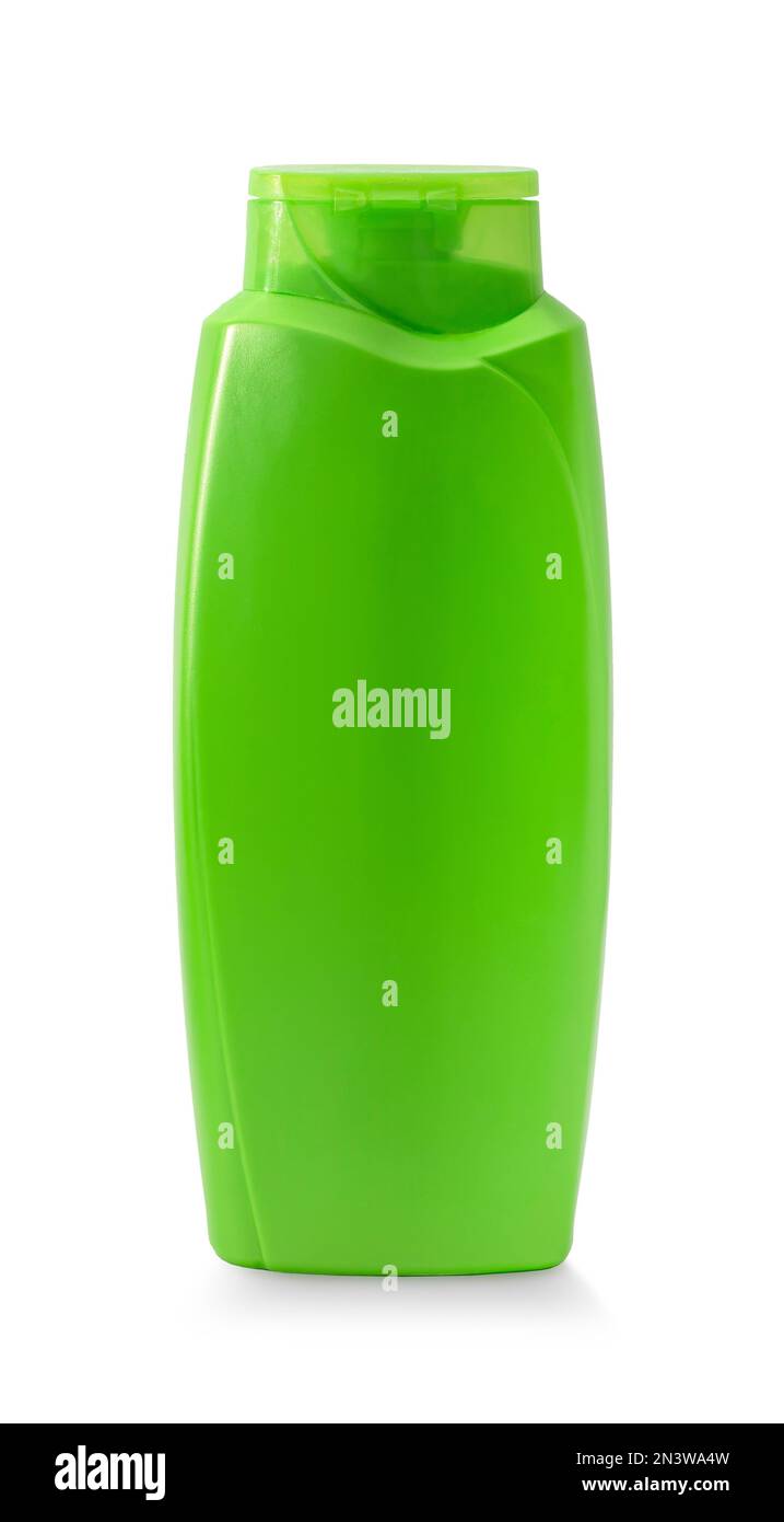 The Plastic Bottle with Shampoo isolated on white background with ...