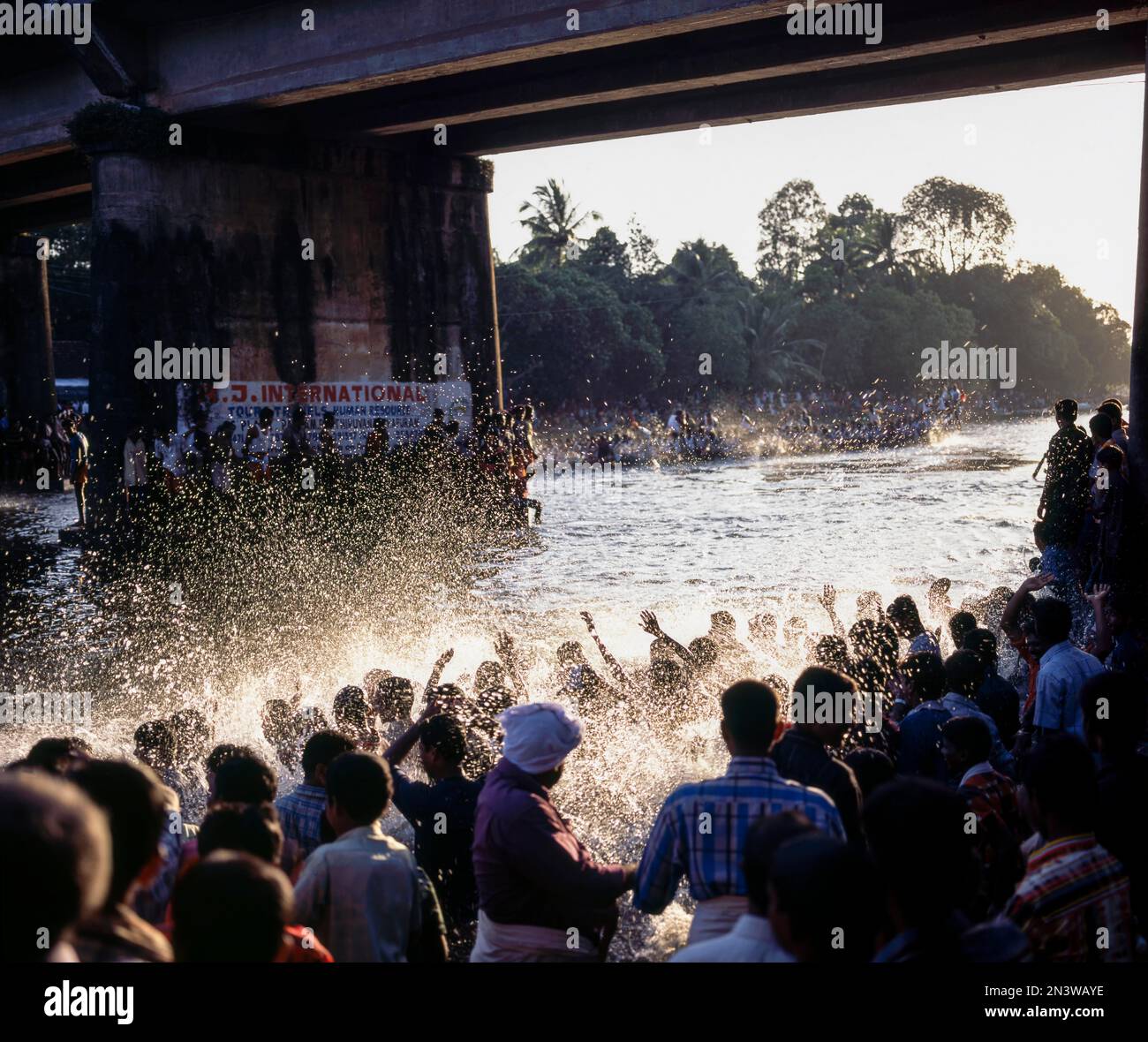 Boat racing at payipad during onam festival, Kerala, India, Asia Stock ...