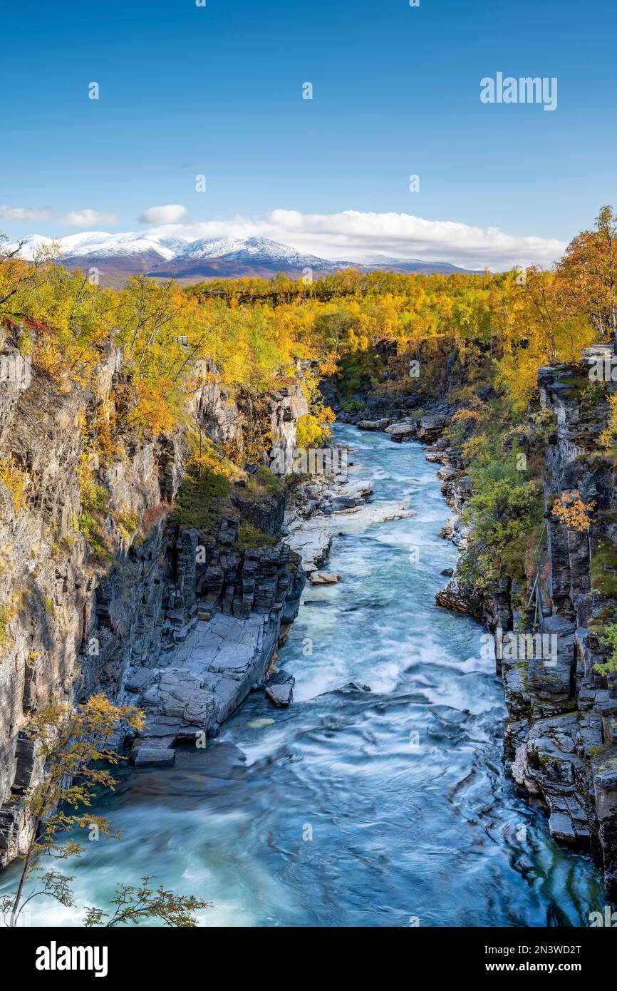 Autumn Abisko Canyon, Abiskojakka River, Abiskojakka, Abisko National ...