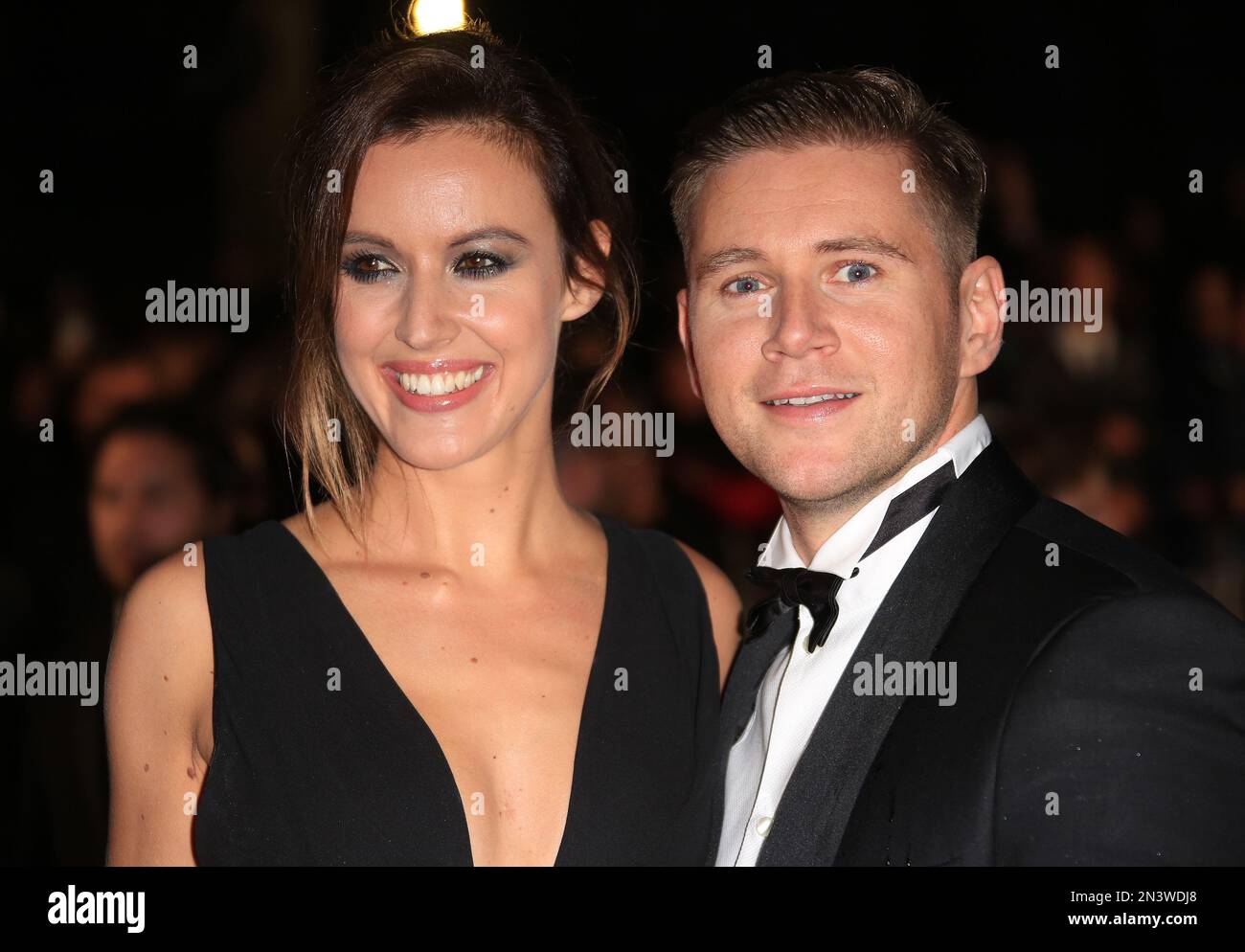 British actor Allen Leech poses for photographers during the premiere ...