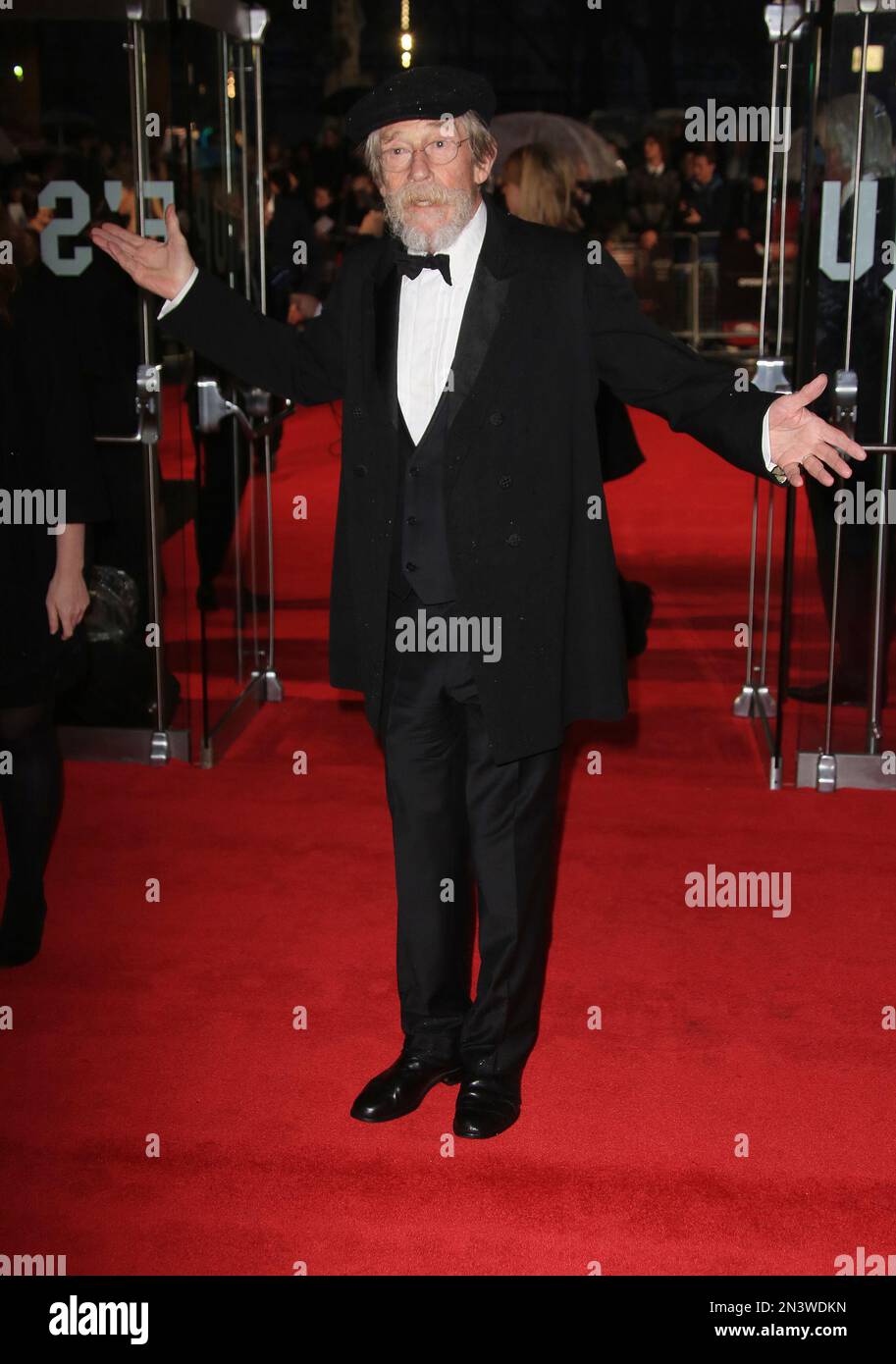 British actor John Hurt poses for photographers during the premiere of ...