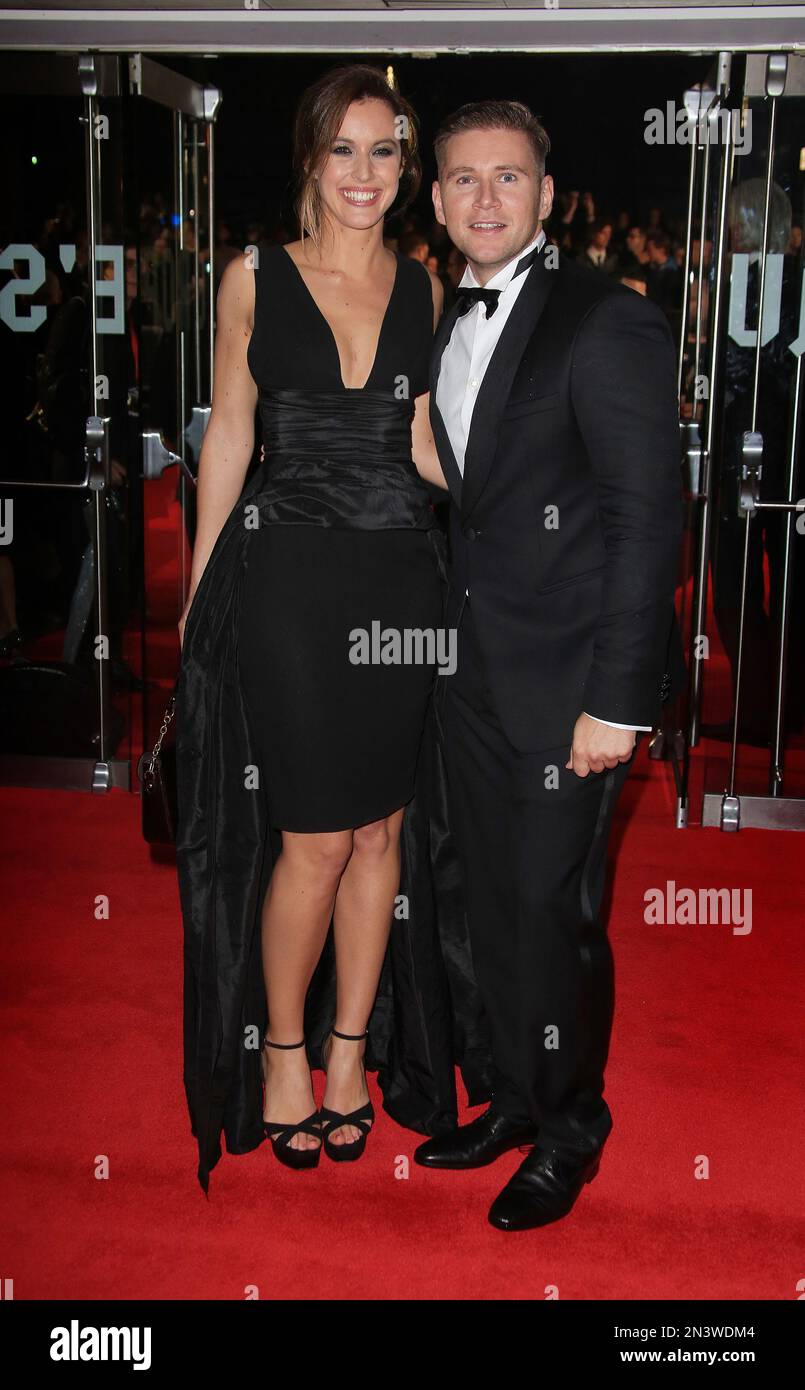 British actor Allen Leech poses for photographers during the premiere ...