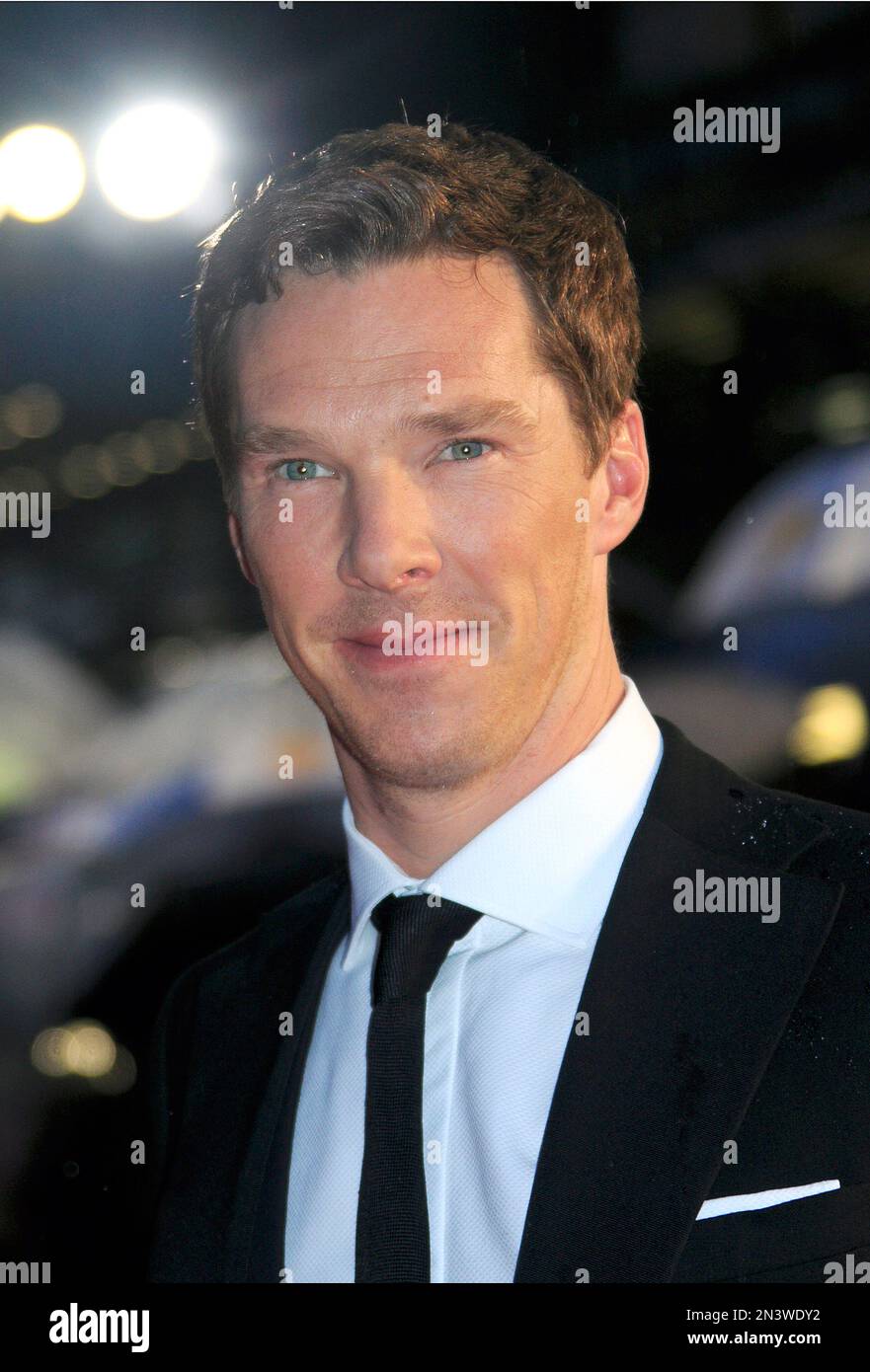 British actor Benedict Cumberbatch poses for photographers upon arrival ...