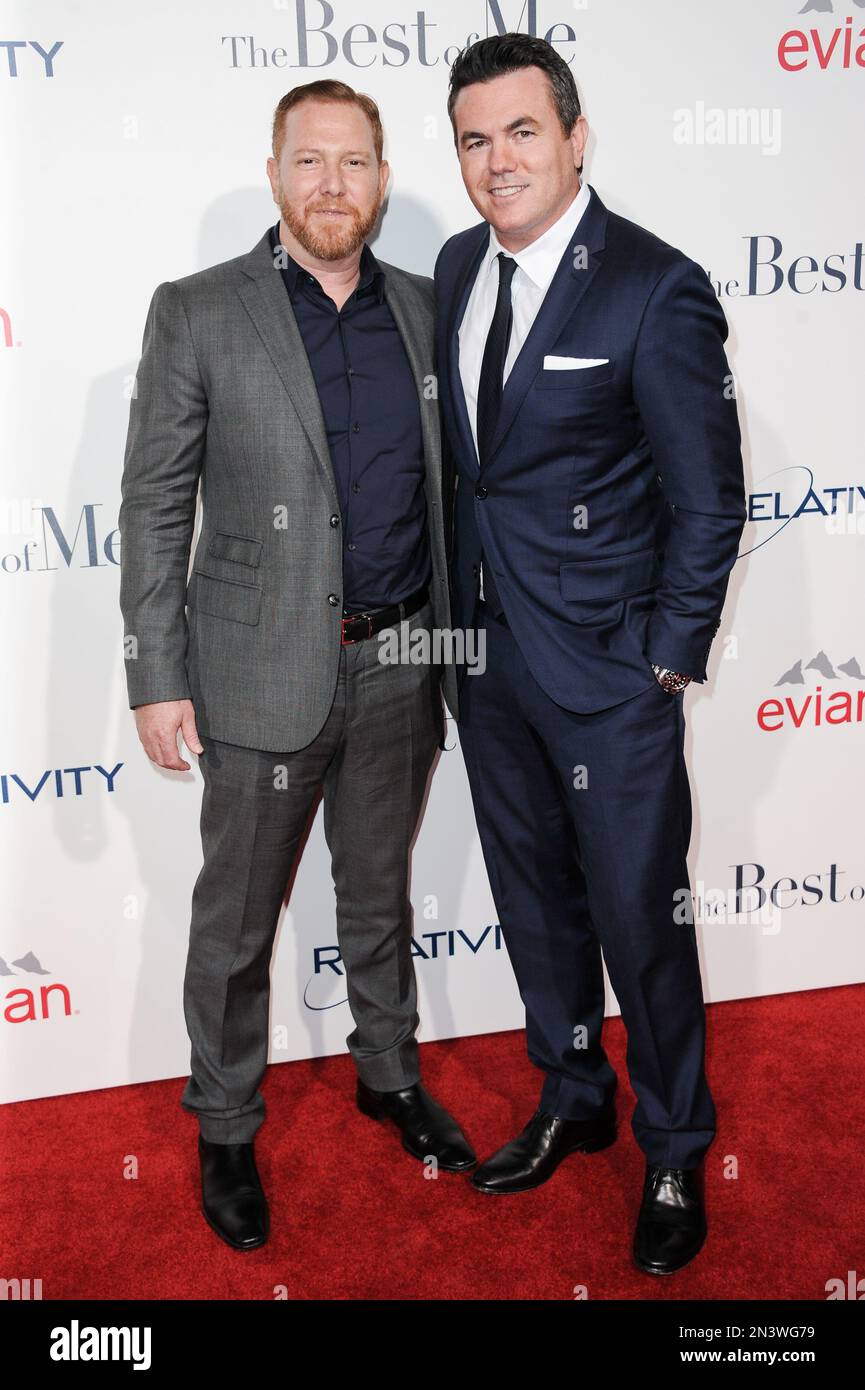 Ryan Kavanaugh, left, and Tucker Tooley arrive at the World Premiere of ...