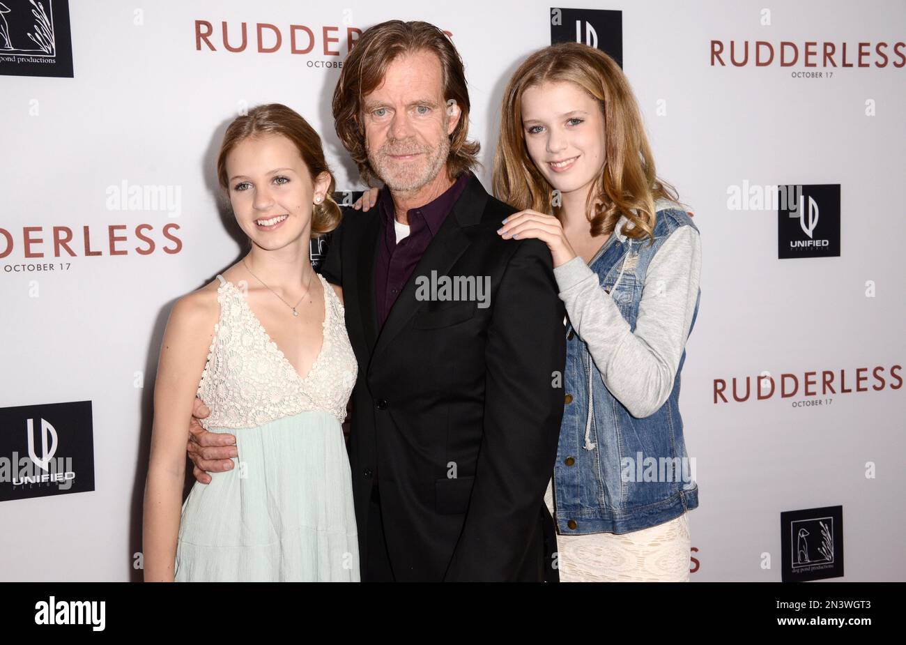 Writer/director William H. Macy, center, and from left, Grace Macy and ...