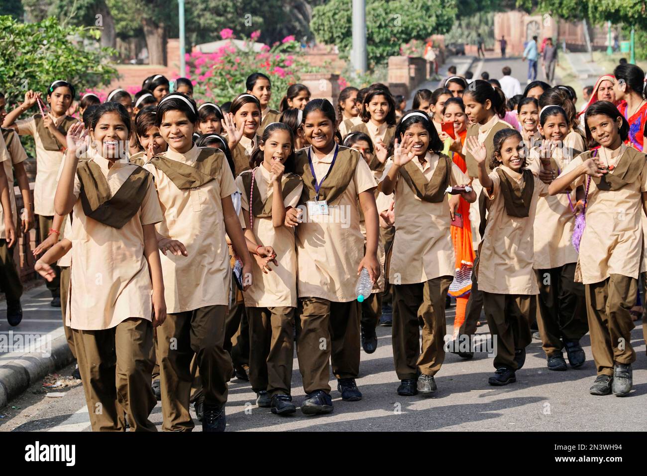 School trip of a girls' class in Jodhpur, Rajasthan, India Stock Photo ...
