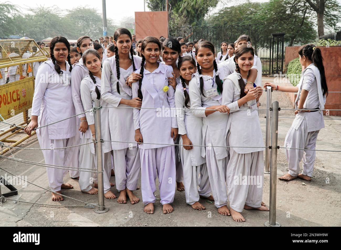 Girls school class at a near Delhi, Delhi, Rajasthan, India Stock Photo ...