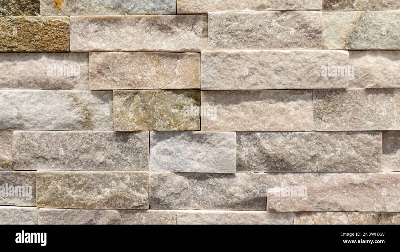 stone wall background of square brick horizontal stones wallpaper Stock ...