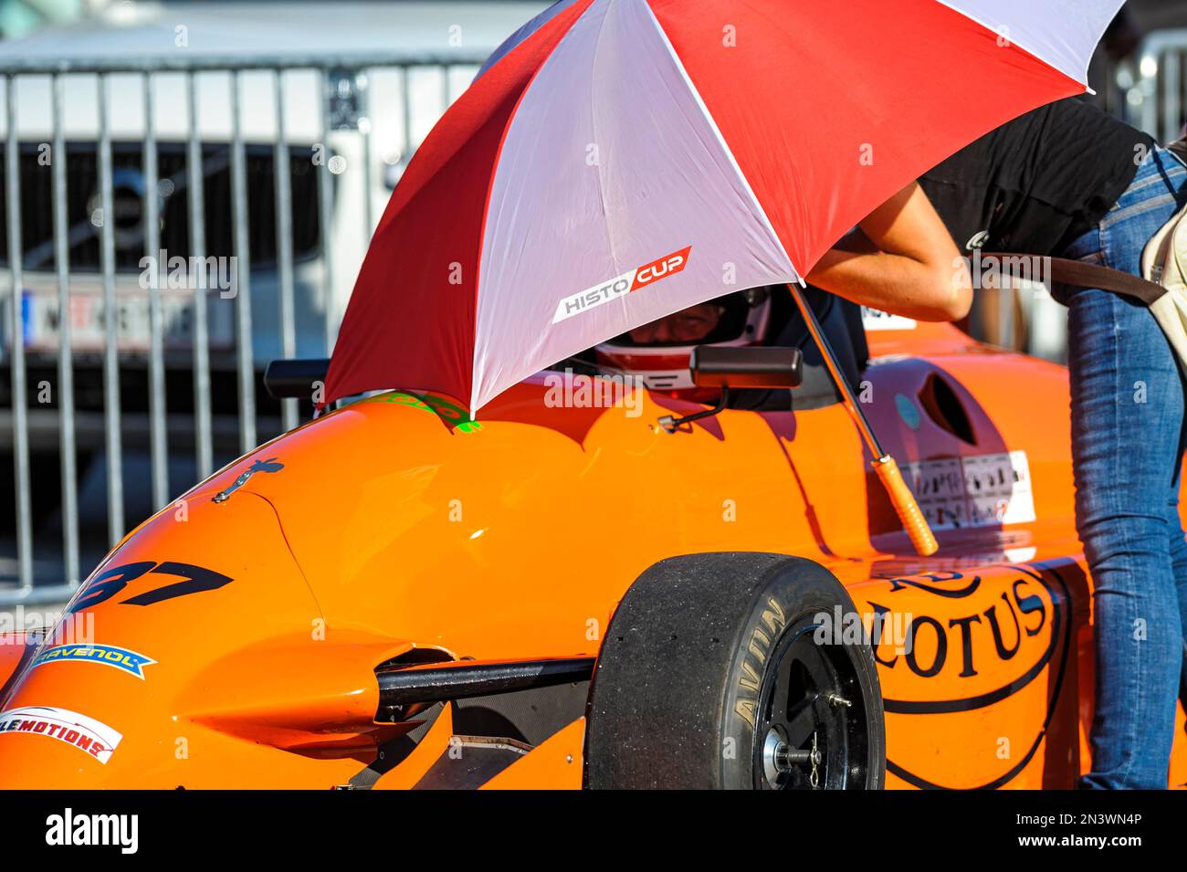 Historic race car in waiting position, Histo Cup 2019, Bosch Race ...