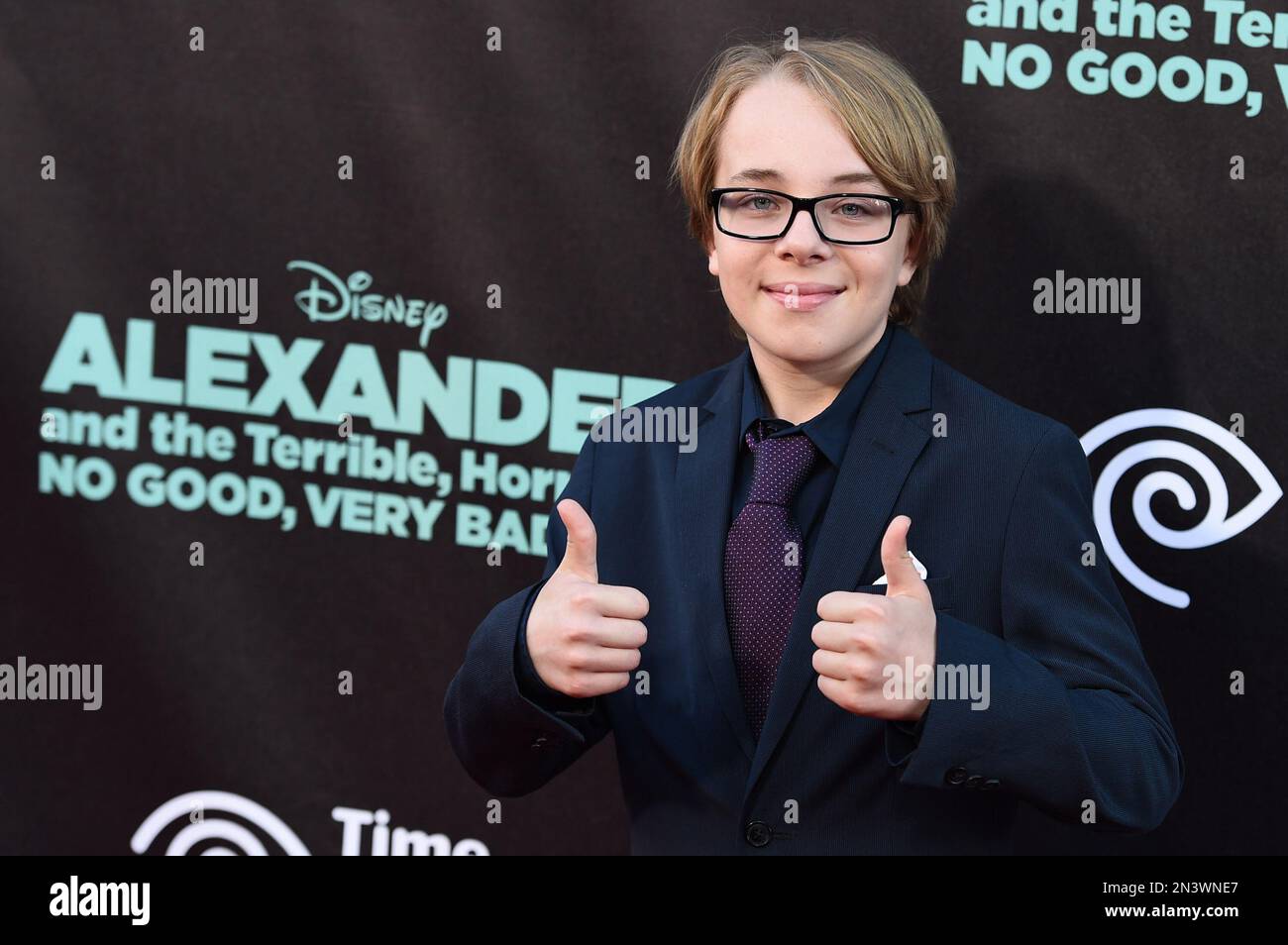 Ed Oxenbould arrives at the world premiere of "Alexander And The Terrible, Horrible, No Good ...