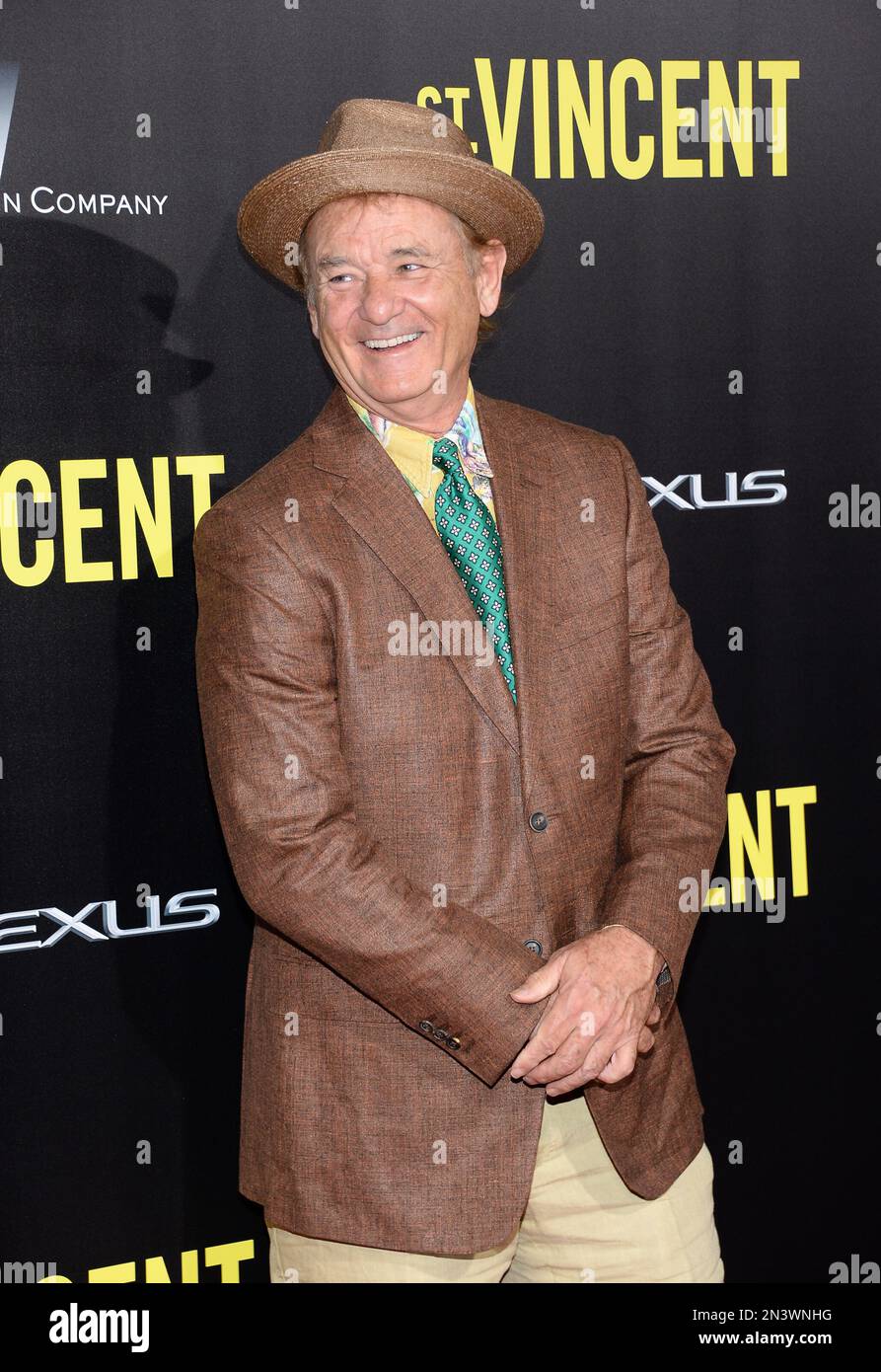 Bill Murray attends the "St. Vincent" premiere at the Ziegfeld Theatre ...