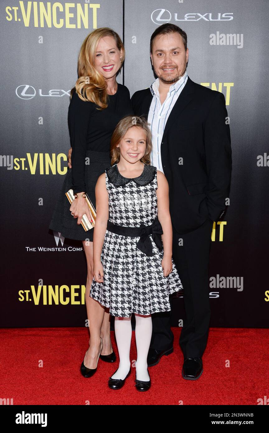 Actor Theodore Melfi poses with his wife Kimberly Quinn and their ...