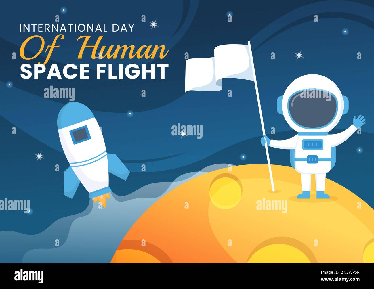 International Human Space Flight Day on April 12 Illustration with ...