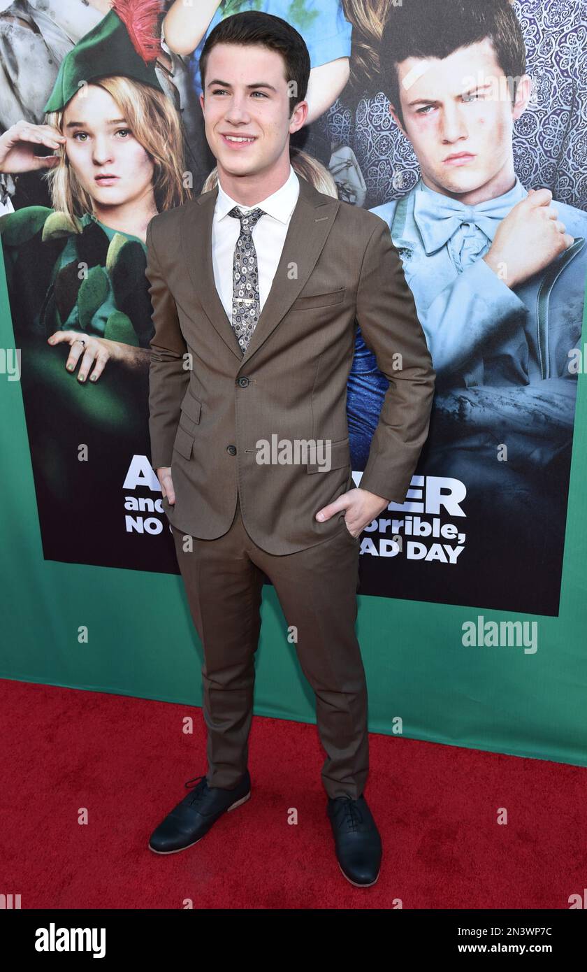 Dylan Minnette arrives at the world premiere of "Alexander And The Terrible, Horrible, No Good ...