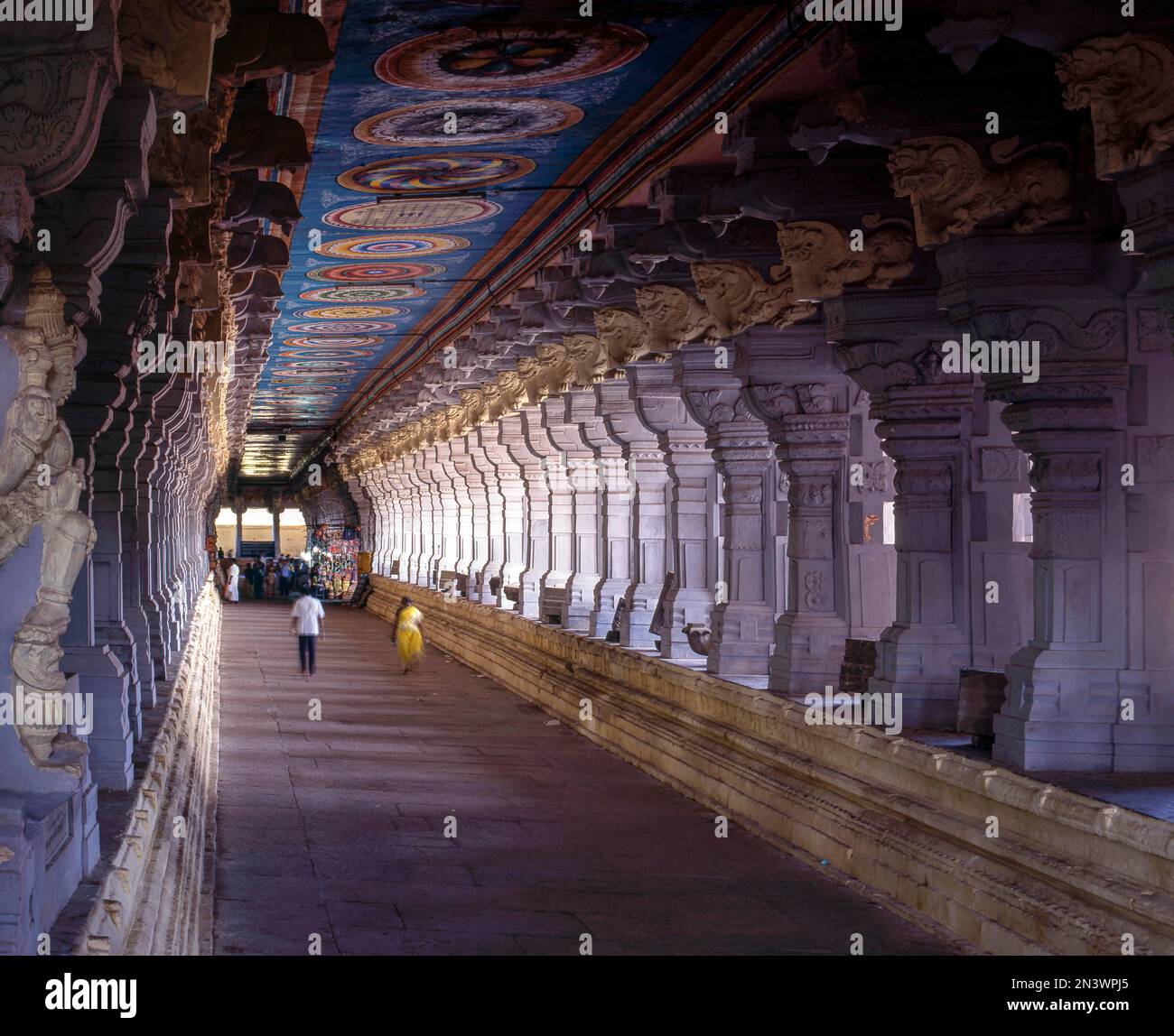 Longest temple corridor, Ramanathaswamy temple in Rameswaram, Tamil ...
