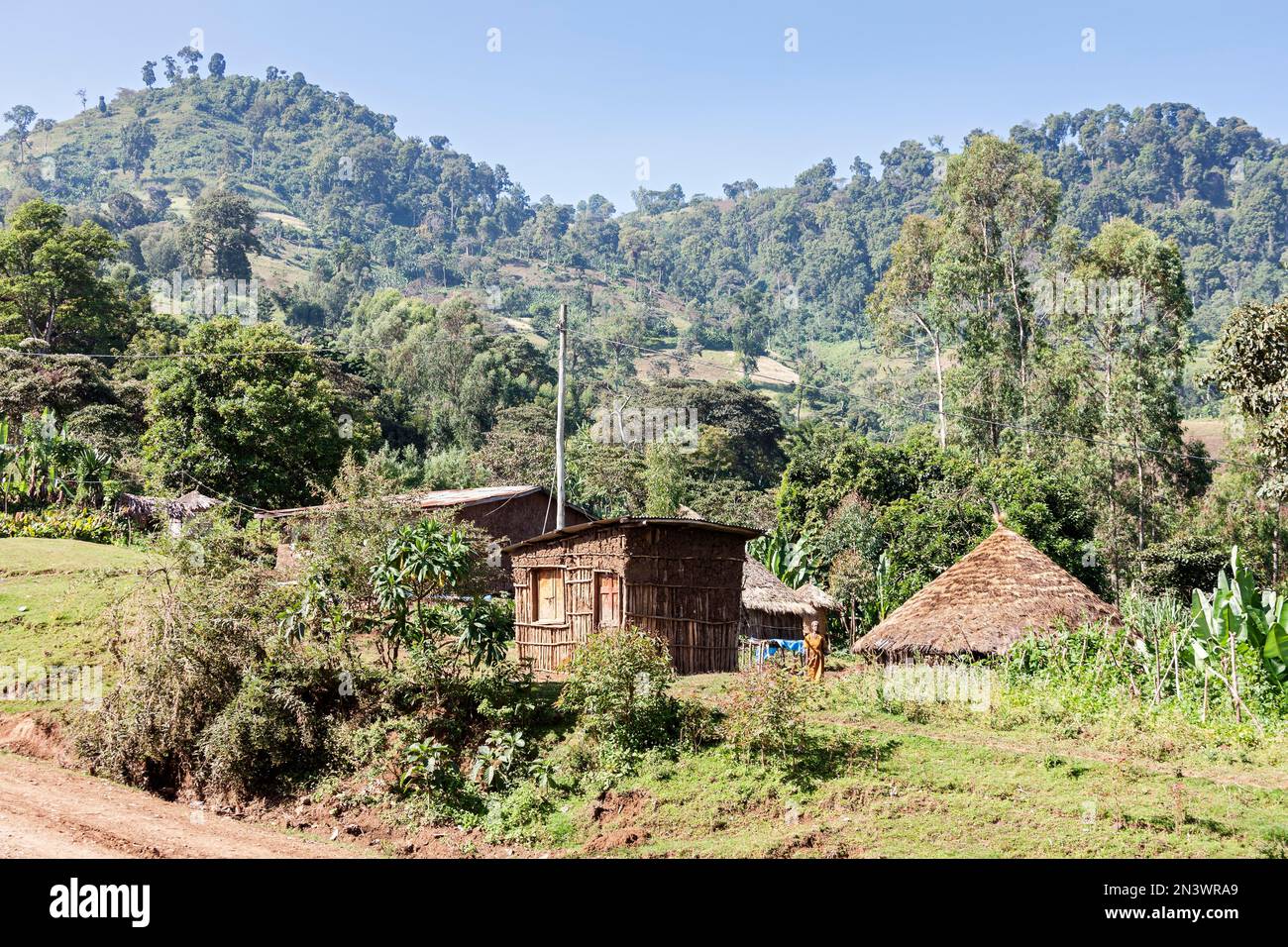 Huts, Kaffa, Ethiopia Stock Photo - Alamy