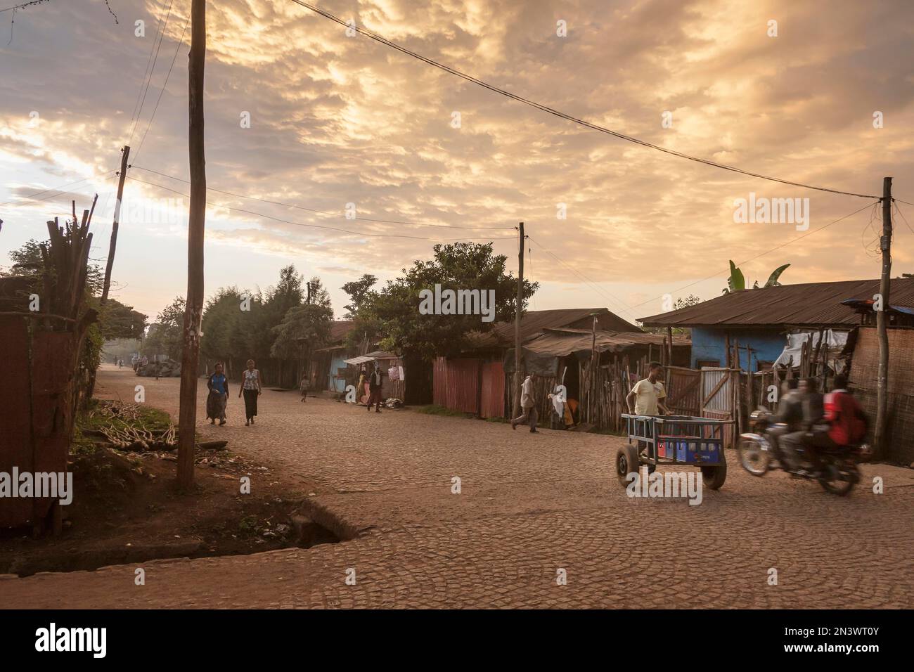 Road, sunset, Yirgalem, Ethiopia Stock Photo - Alamy