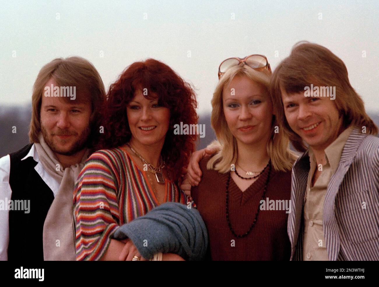 Members of the Swedish pop group pose together in London, where they ...
