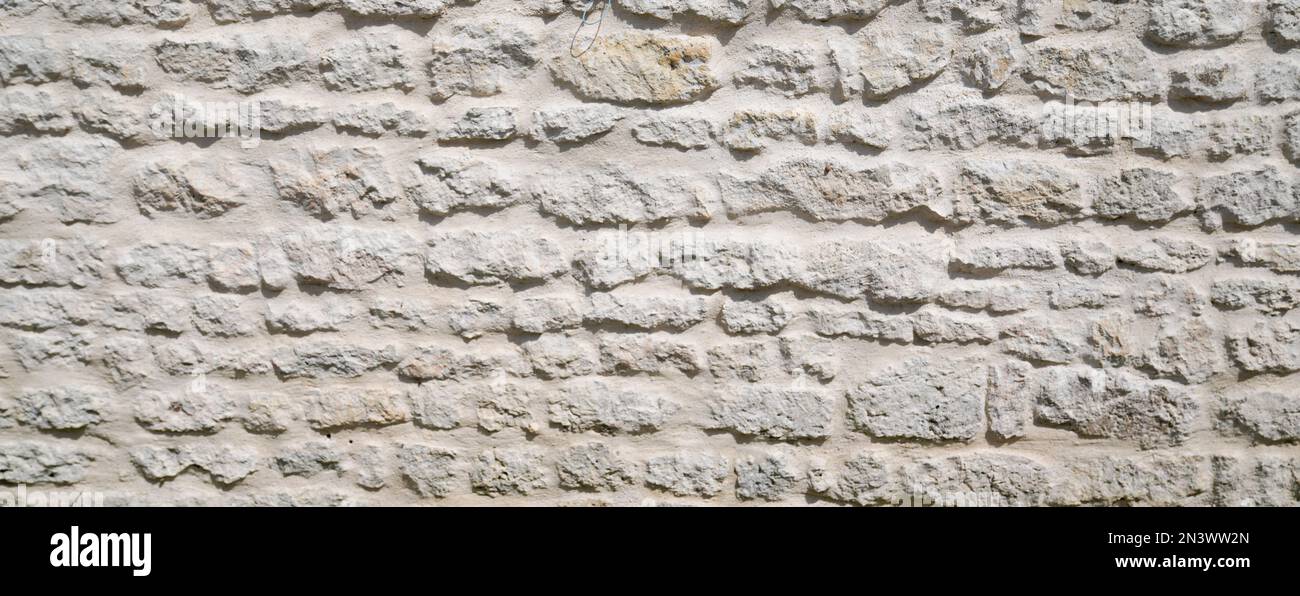Stone web header old wall vintage texture panoramic large background ...