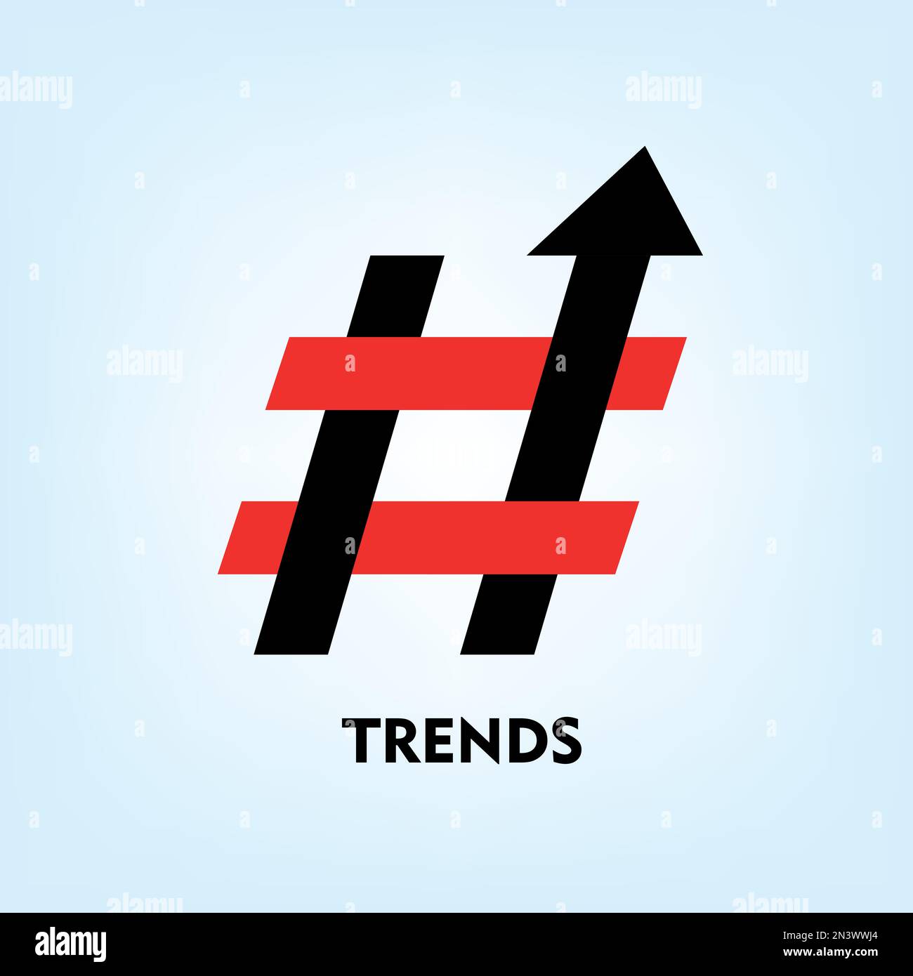 trends icon on business use for success, for growth, simple diagram ...