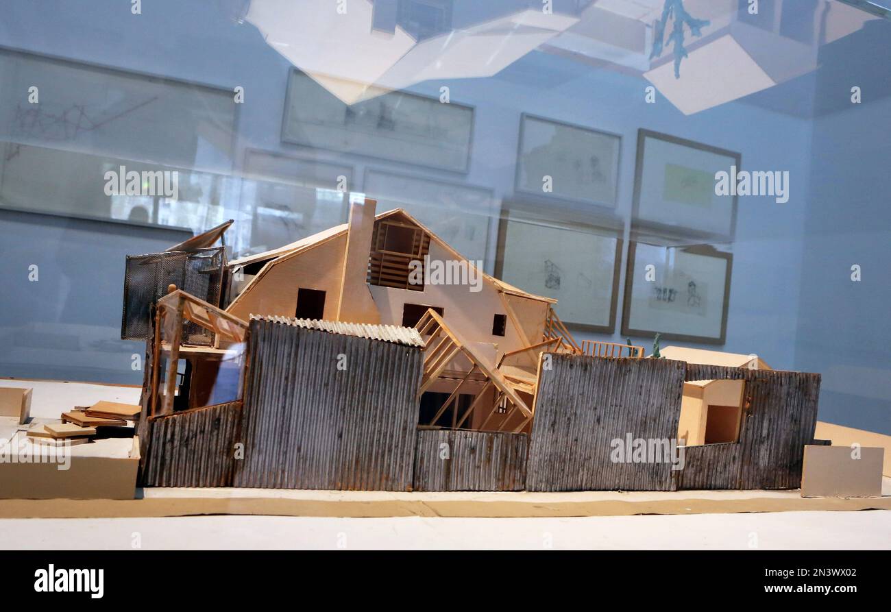 A model of Frank Gehry's residence , built in Santa Monica, California ...