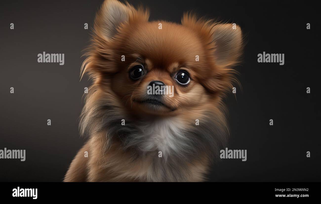 Adorable cute happy alive dog realistic graphic illustration background ...