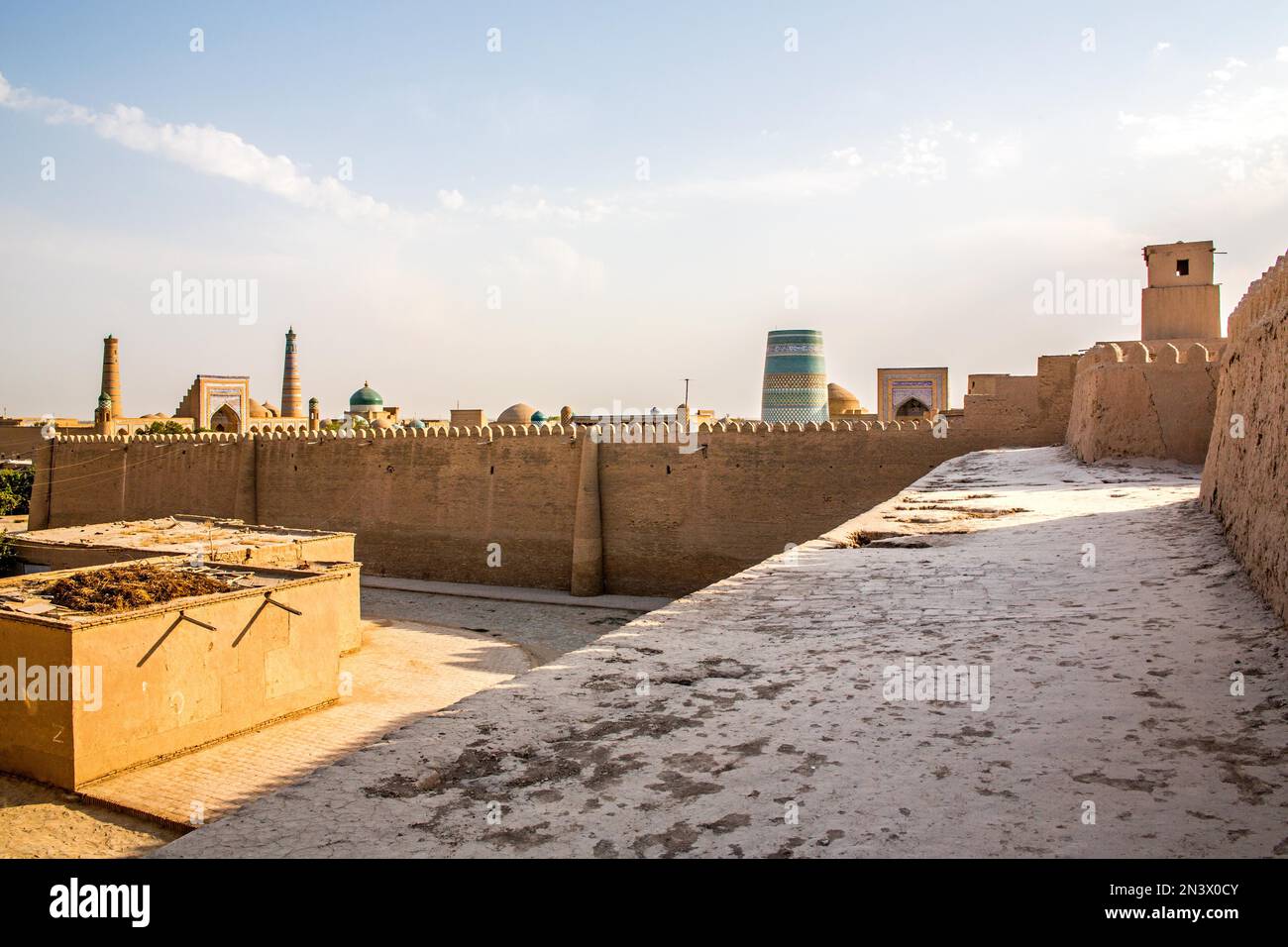City wall made of clay, Khiva, Uzbekistan, Khiva, Uzbekistan Stock ...
