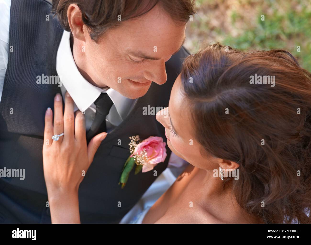 Starting a life together. a couple on their wedding day Stock Photo - Alamy