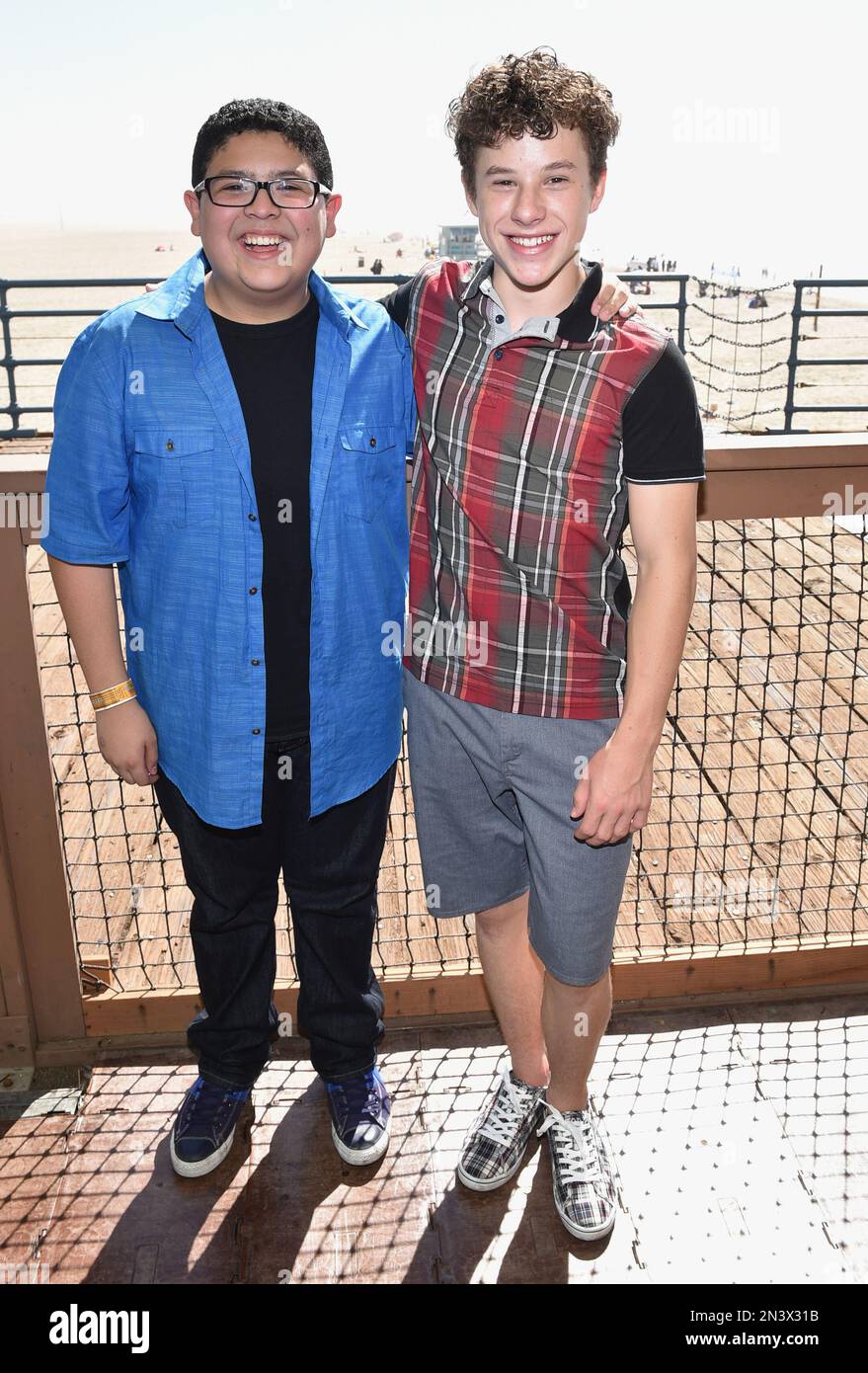 Rico Rodriguez, left, and Nolan Gould attend the Mattel Party on the ...