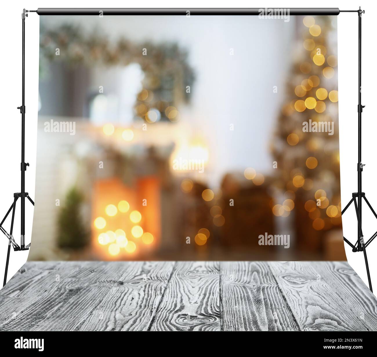 Professional studio background for Christmas photo session isolated on ...