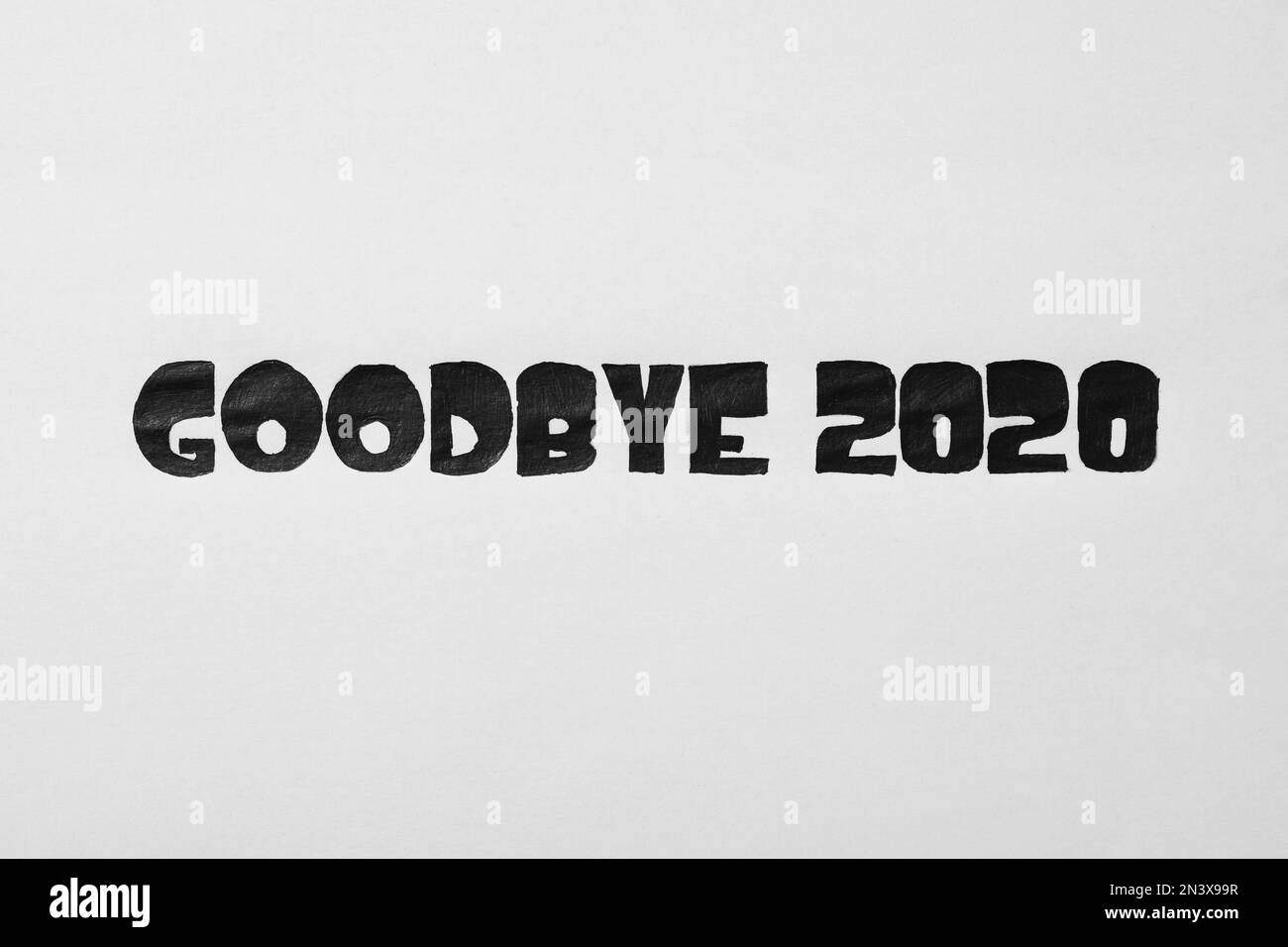 Text Goodbye 2020 written on white background Stock Photo - Alamy