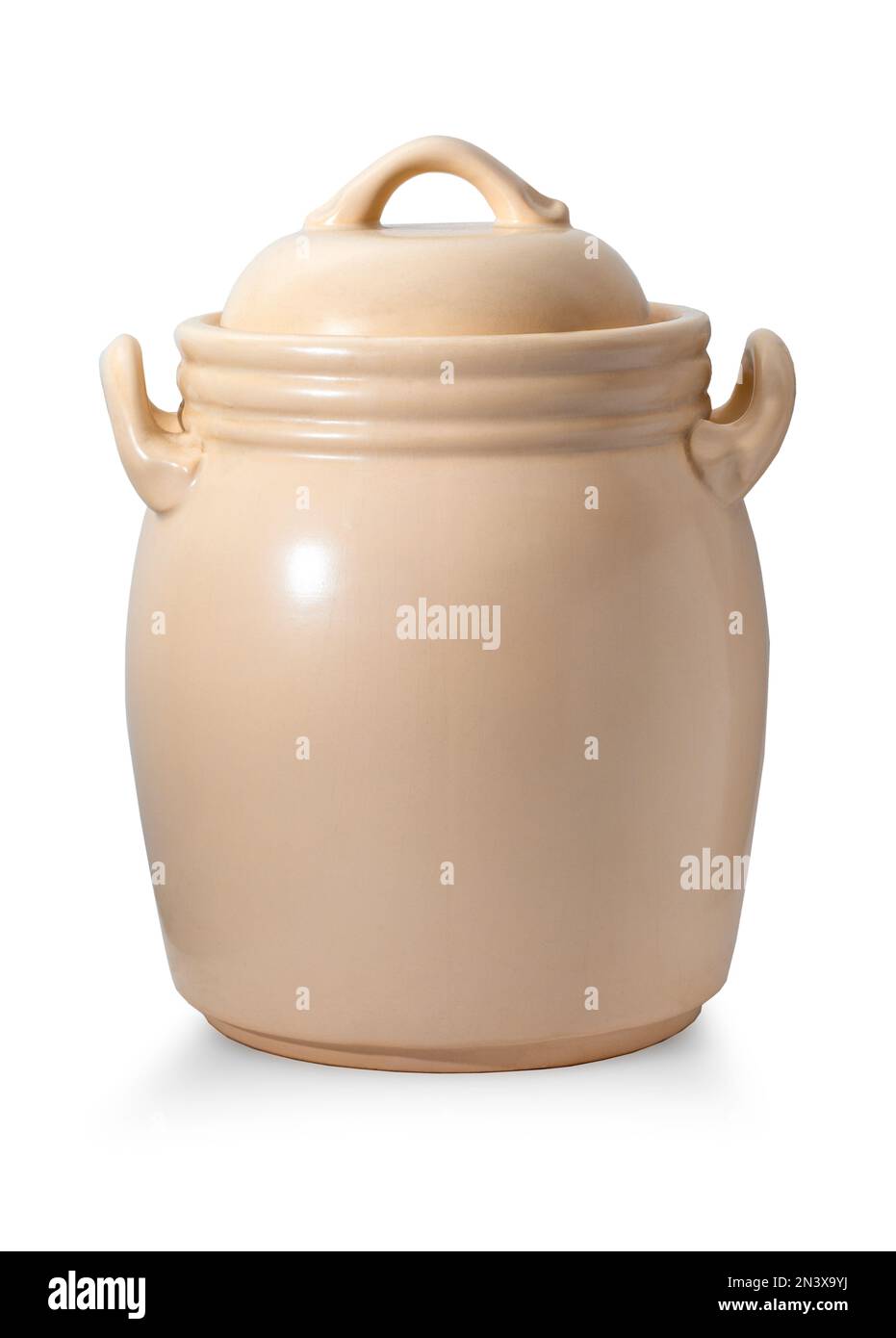 The Large earthenware jug isolated on white background Stock Photo - Alamy