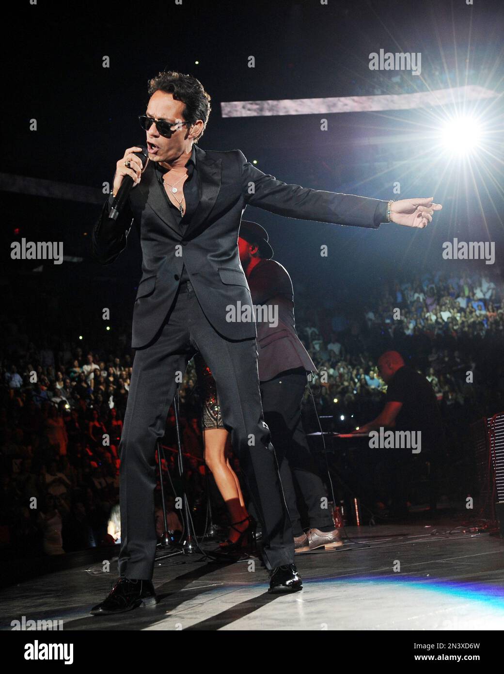 Marc Anthony performs at the American Airlines Arena on October 3, 2014 ...