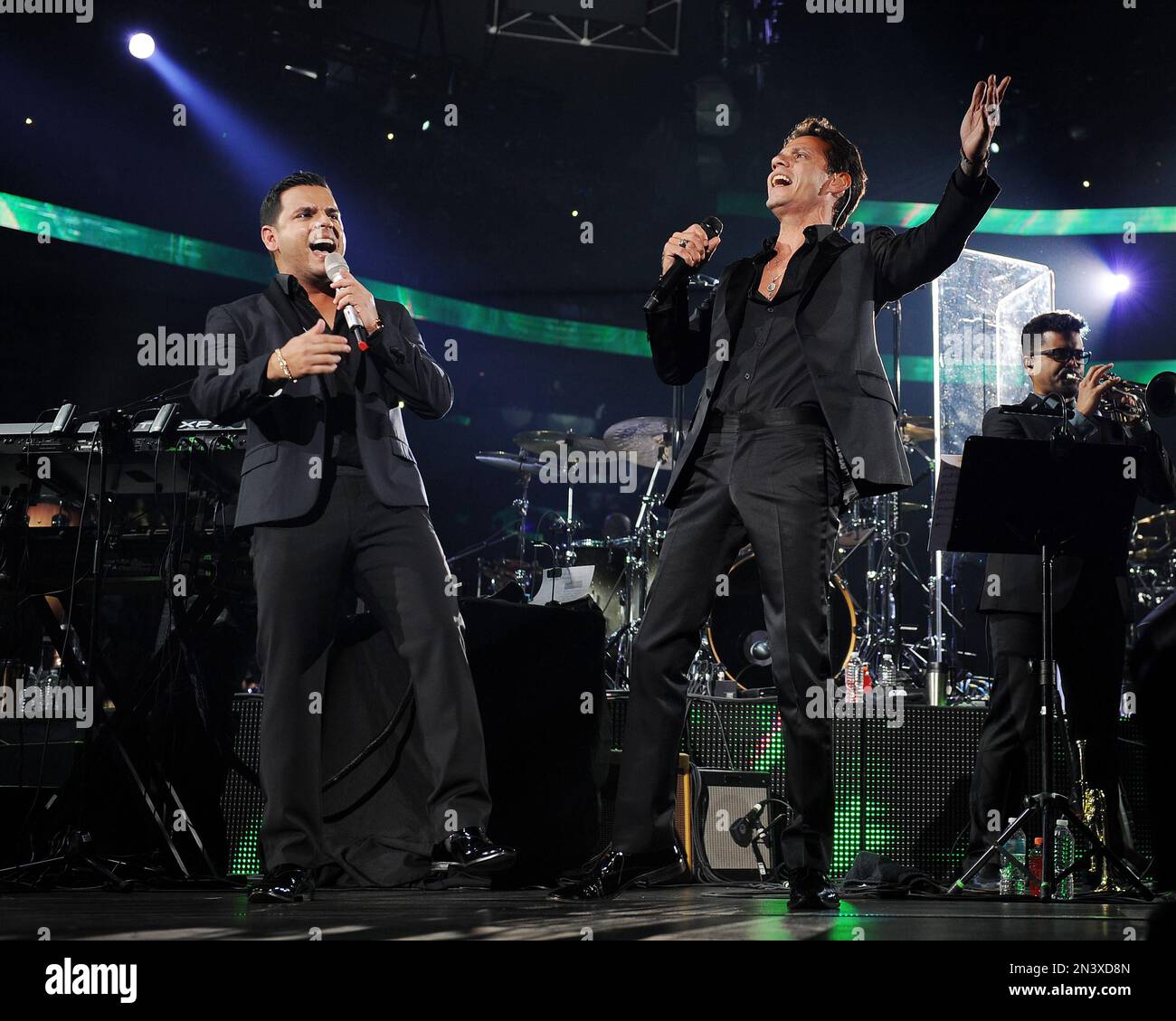 Marc Anthony and Tito El Bambino perform at the American Airlines Arena ...
