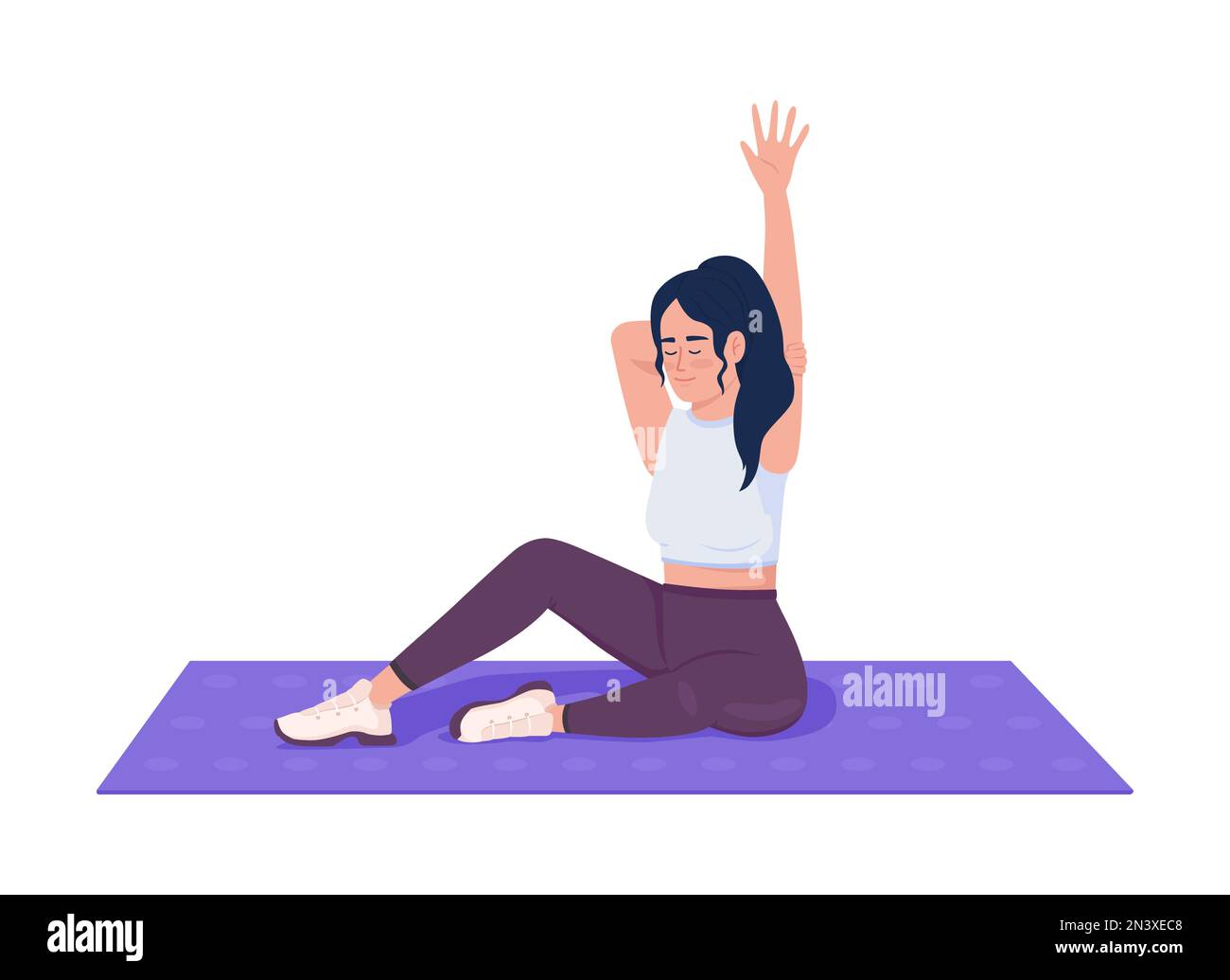Caucasian woman hand stretching Stock Vector Images - Alamy