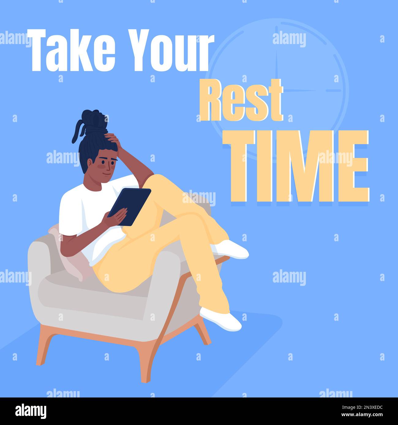 Take best time to rest card template Stock Vector Image & Art - Alamy