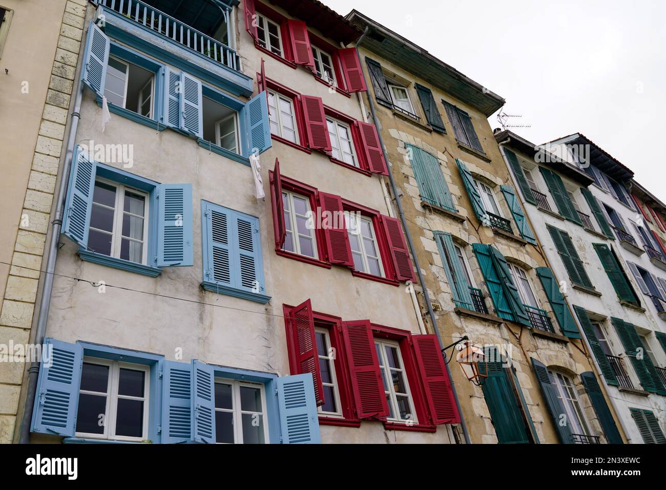 Typical Basque house facade in Basque Country bayonne France Stock ...