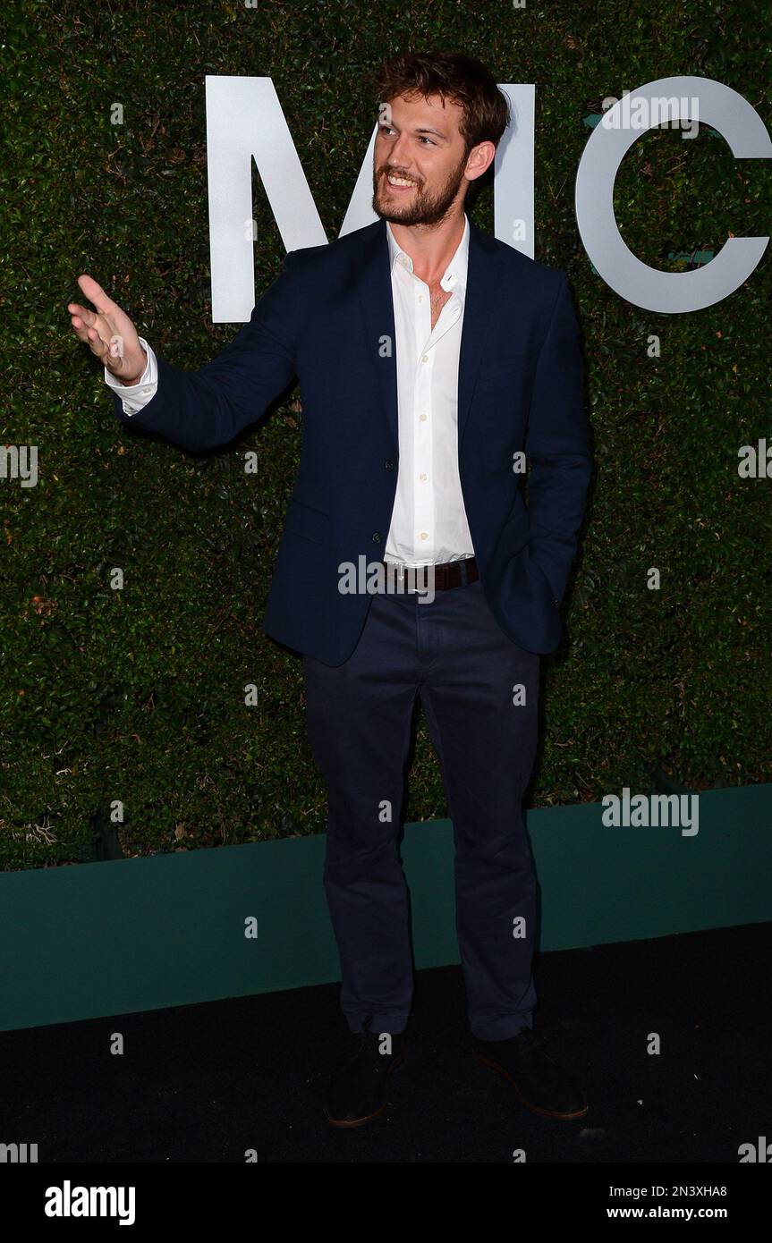 Alex Pettyfer arrives at the Michael Kors launch of Claiborne Swanson ...