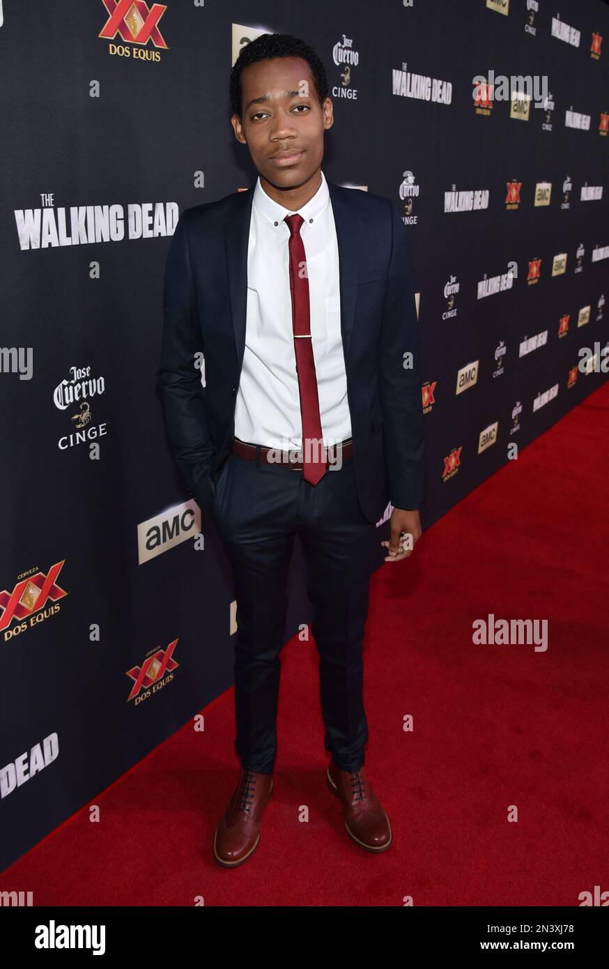 Tyler James Williams attends the season five premiere of "The Walking ...