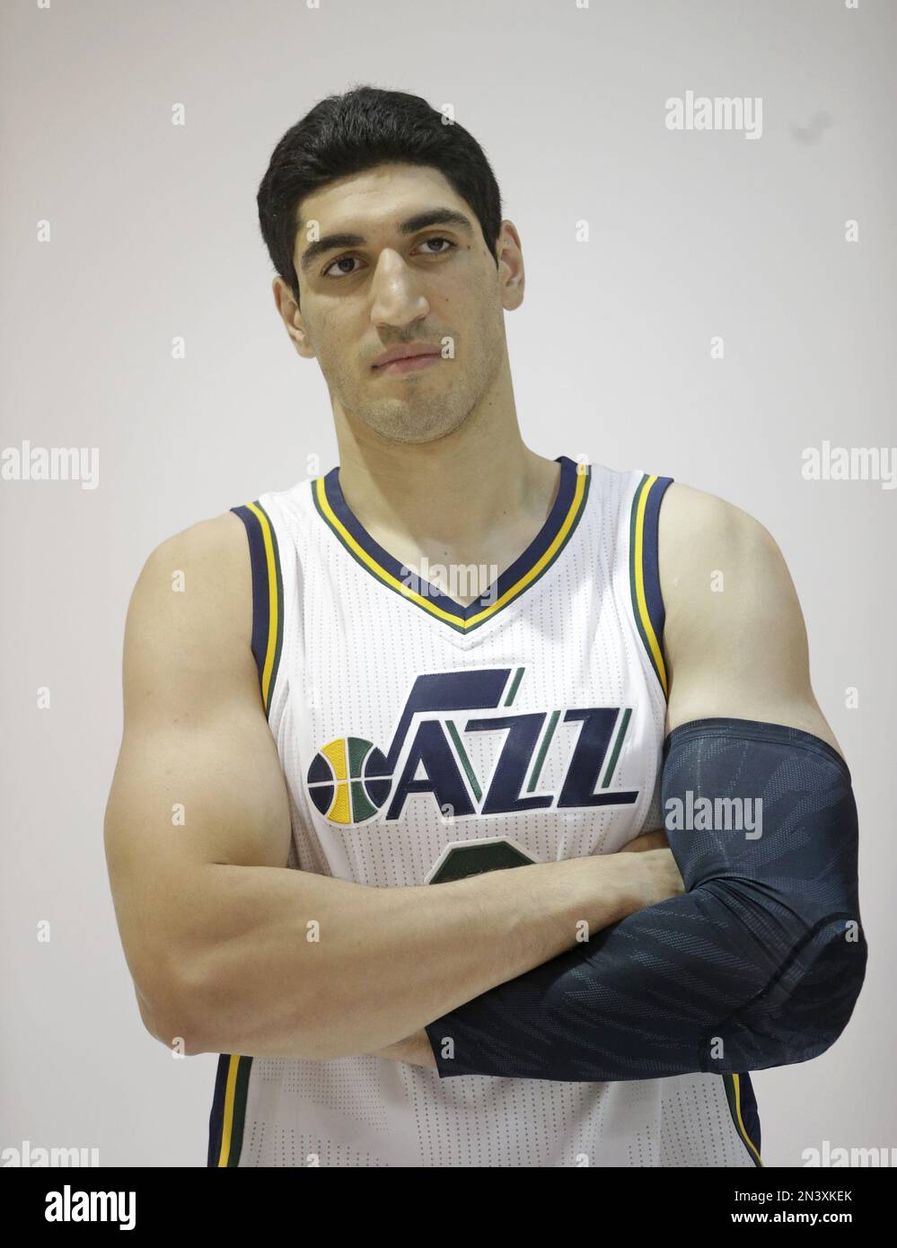 In this Monday, Sept. 29, 2014, photo, Utah Jazz's Enes Kanter, of ...
