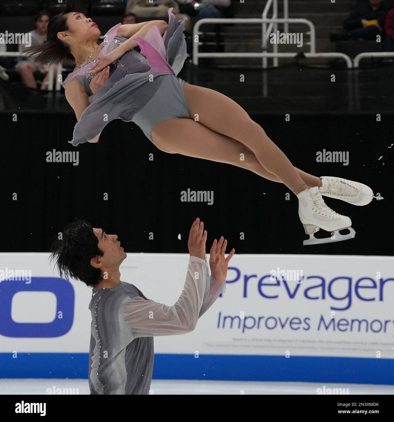 San Jose, California, USA. 28th Jan, 2023. Pair skaters Emily Chan and ...