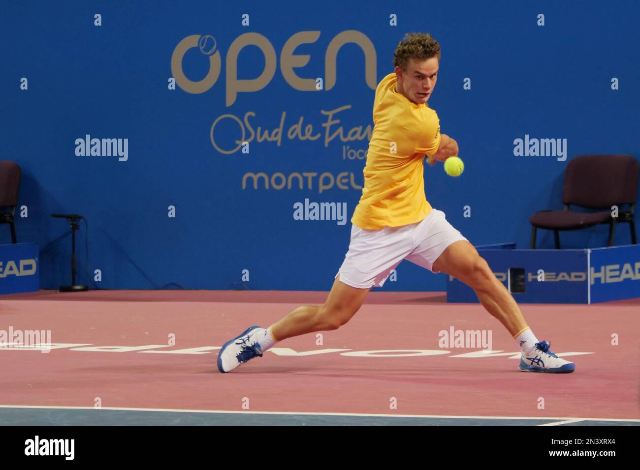 Montpellier, France - February 7, 2023, Luca Van Assche (FRA) in action against Marc-Andrea ...