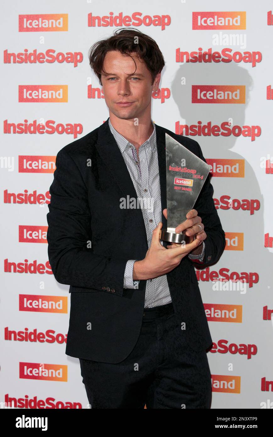 British actor Leon Ockenden arrives for the Inside Soap awards, held in ...
