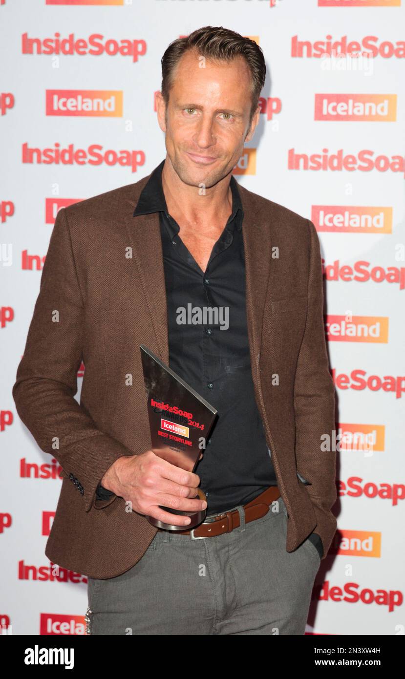 British actor Jeremy Sheffield arrives for the Inside Soap awards, held ...