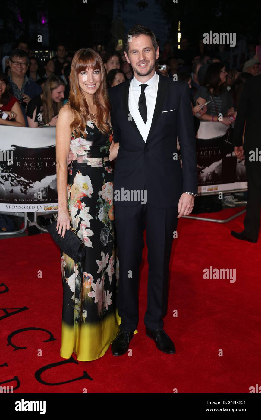 Director Gary Shore, right, and his wife Ciara pose for photographers ...